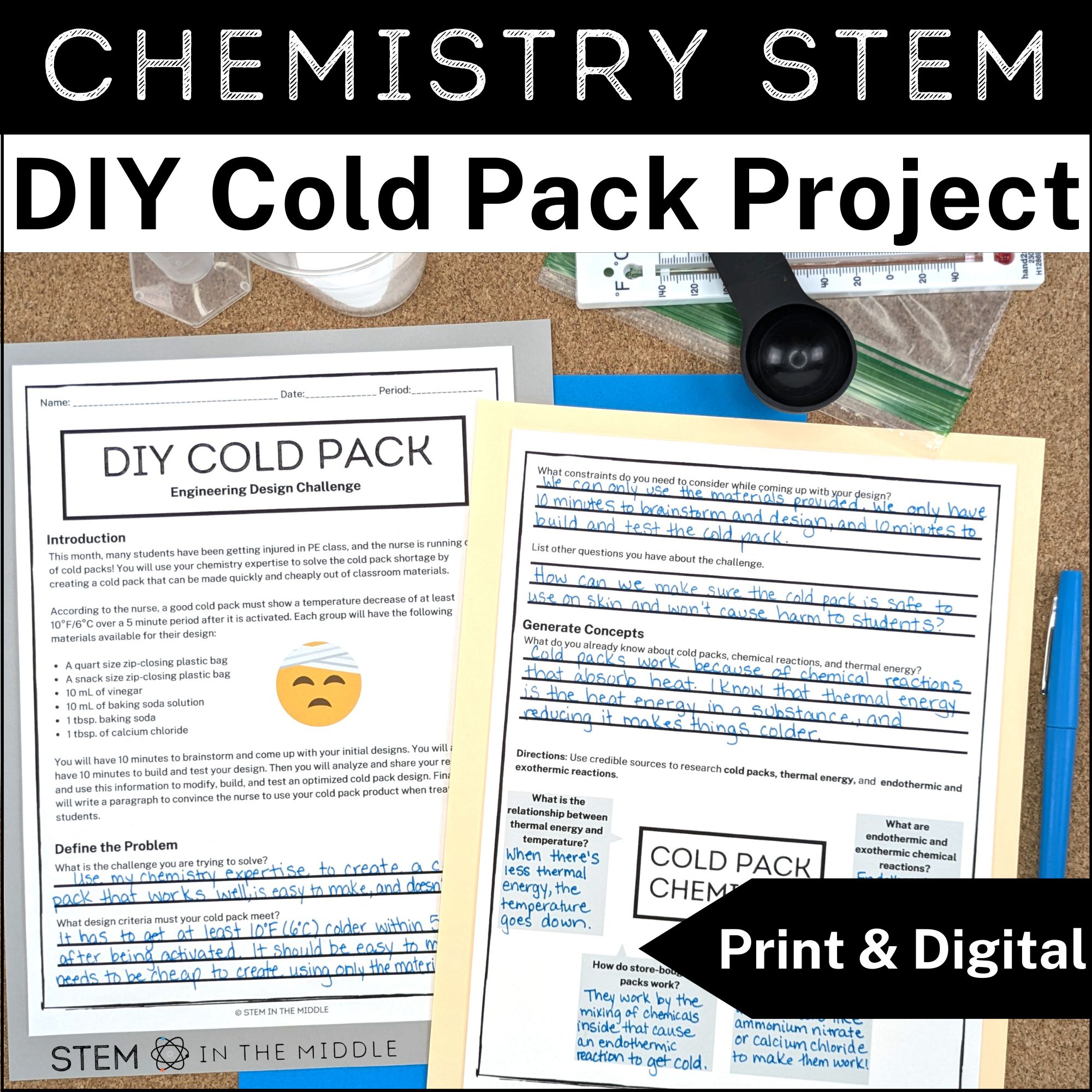 Chemistry for Middle Schoolers: DIY Cold Pack STEM Challenge - STEM in ...