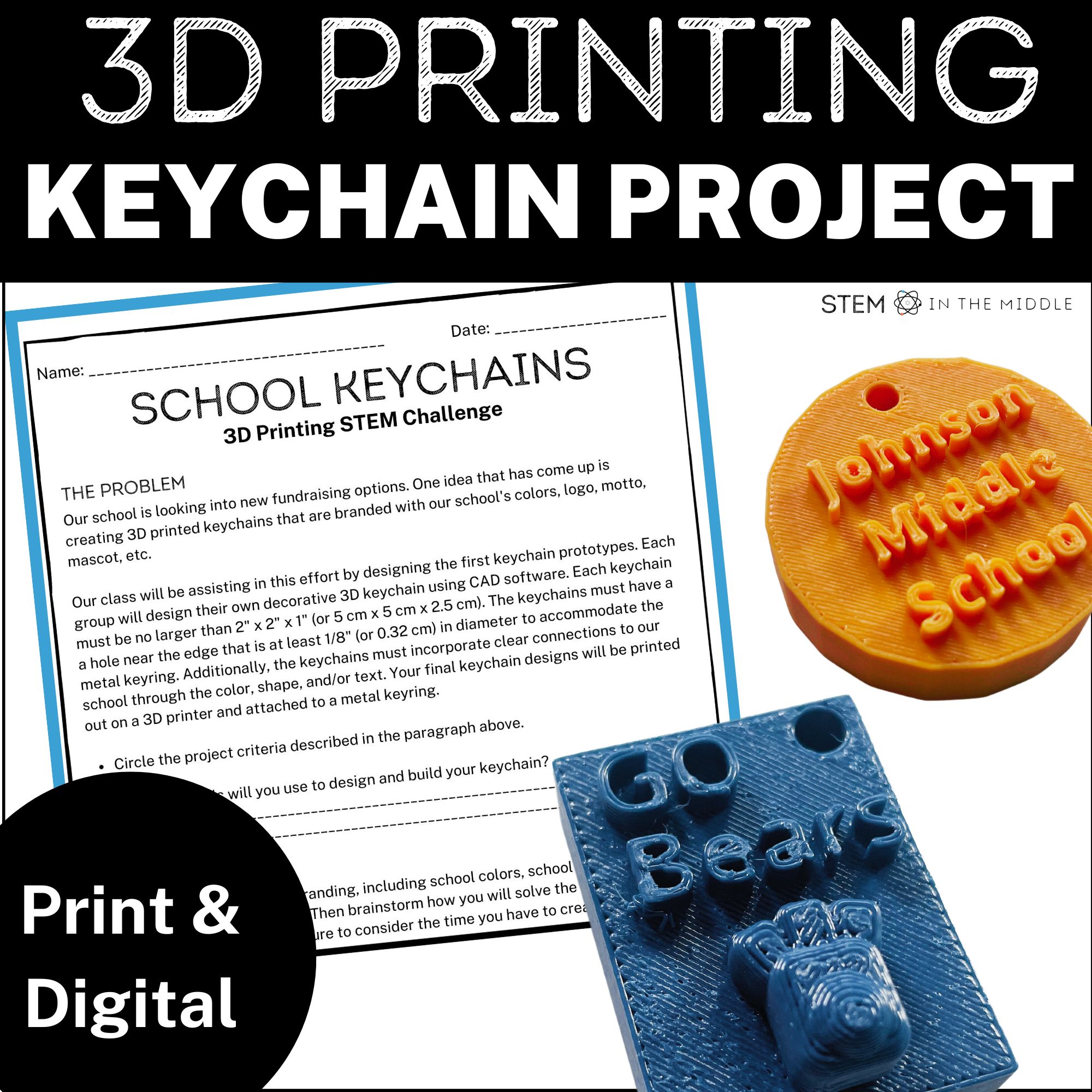 How to 3D Print a Keychain: A Fun, Hands-On Project for Middle School ...