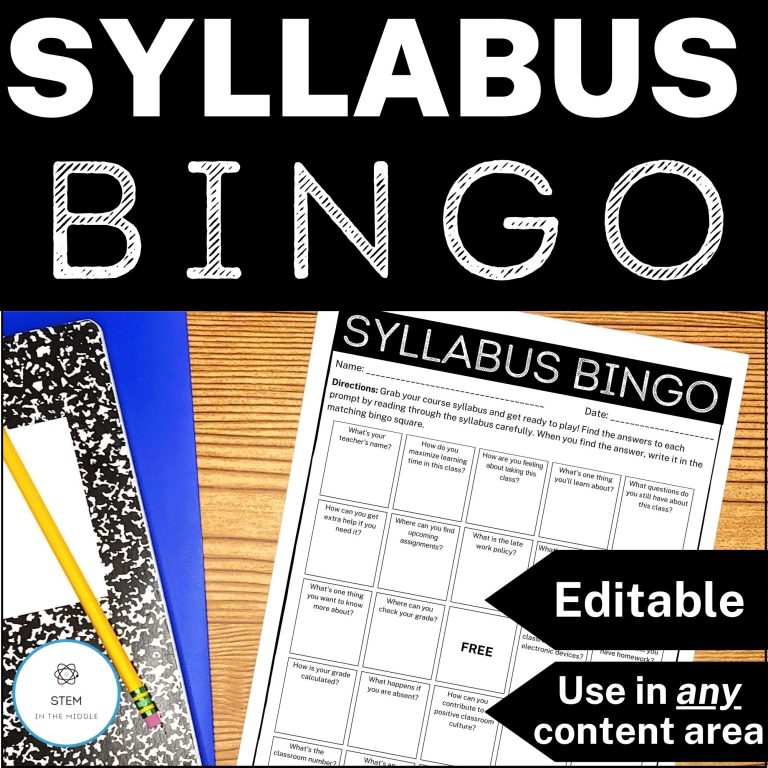 5 Easy & Fun Syllabus Activity Ideas - STEM in the Middle